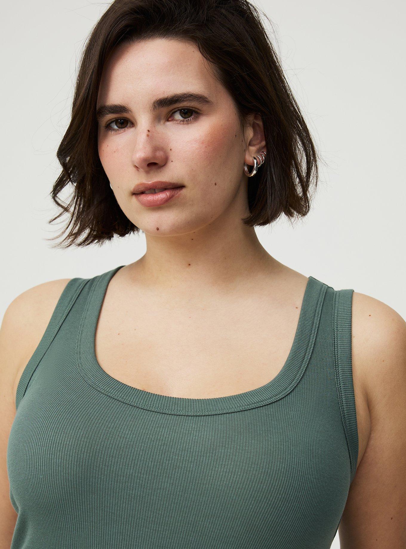 Plus Size - Cotton Modal Rib Scoop Tank - Torrid