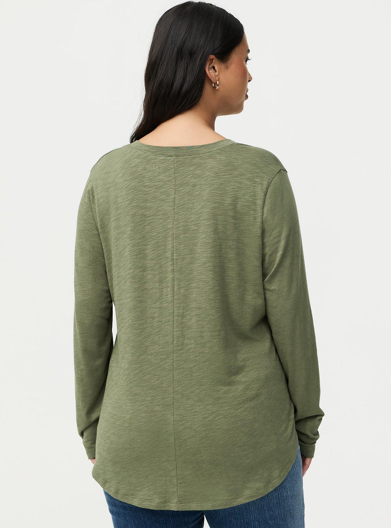 Plus Size - Harper Vintage Slub V-Neck Top - Torrid