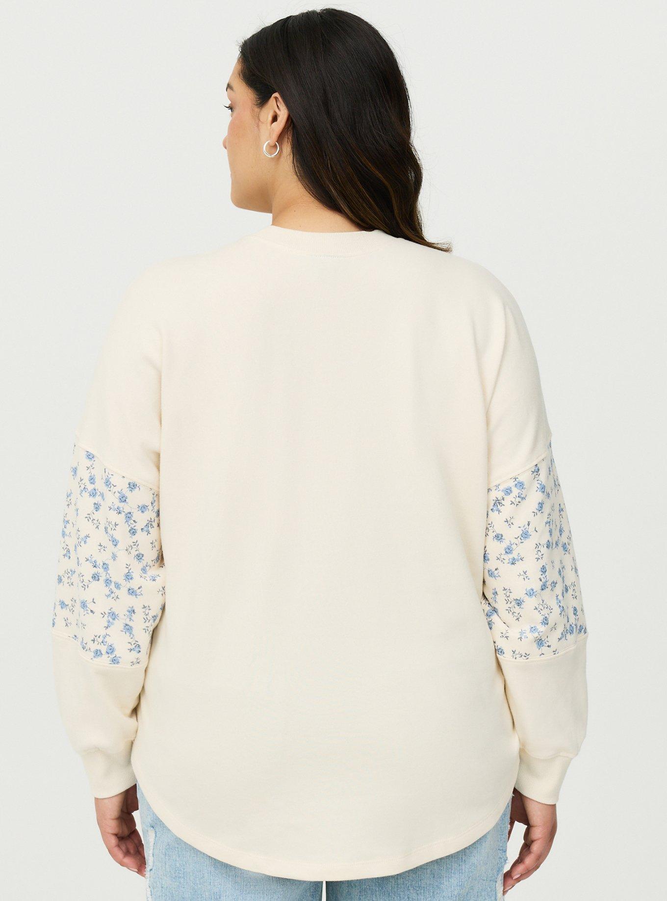 Plus Size - French Terry Contrast Sweatshirt - Torrid