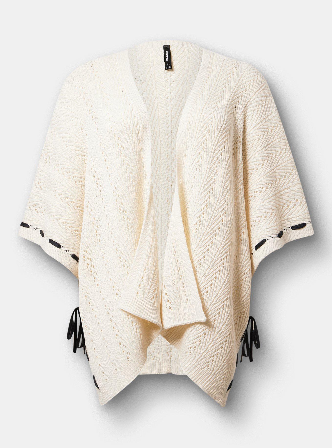 Plus Size - Knit Bow Ruana - Torrid