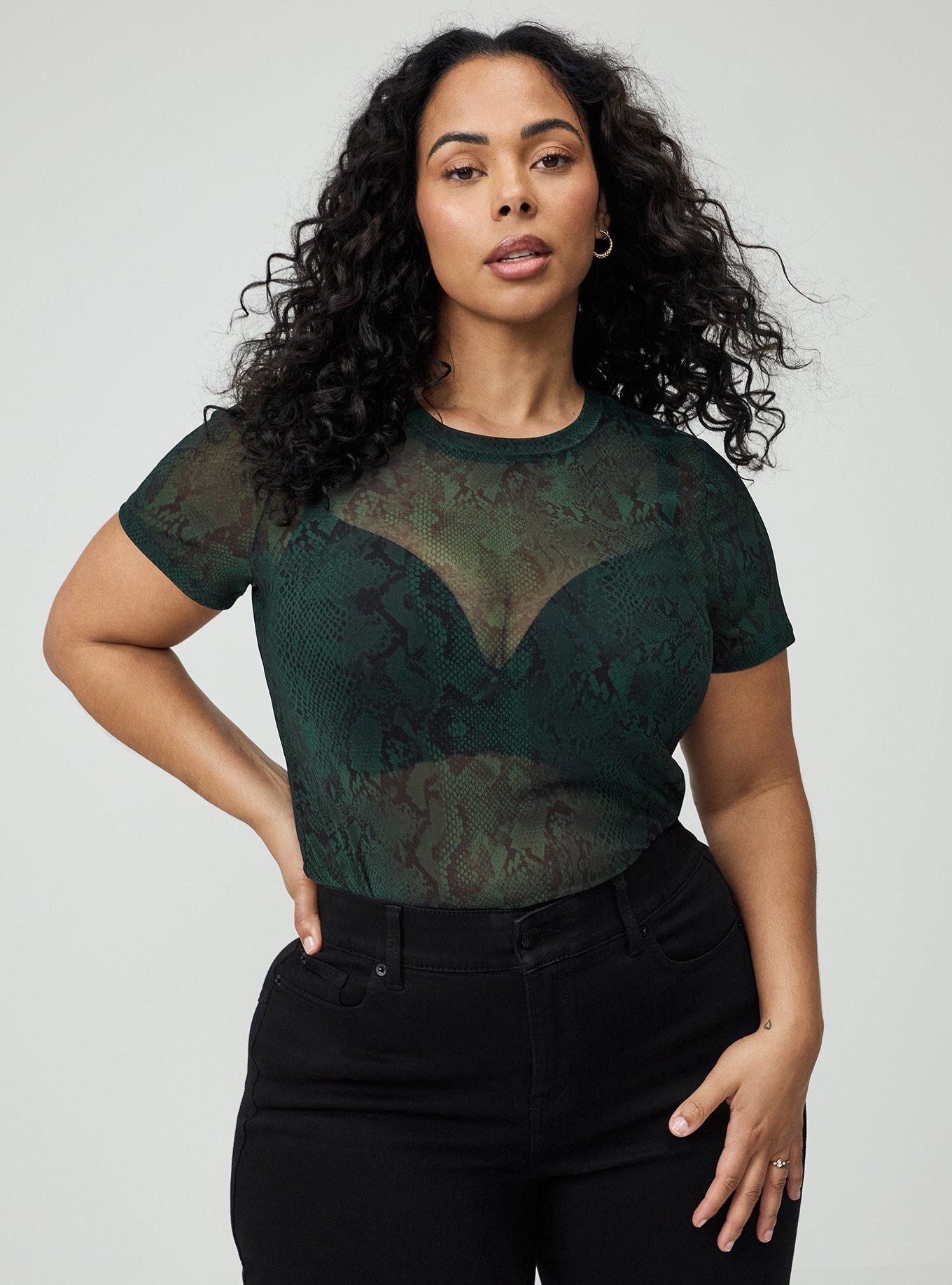 Plus Size - Mesh Layering Tee - Torrid
