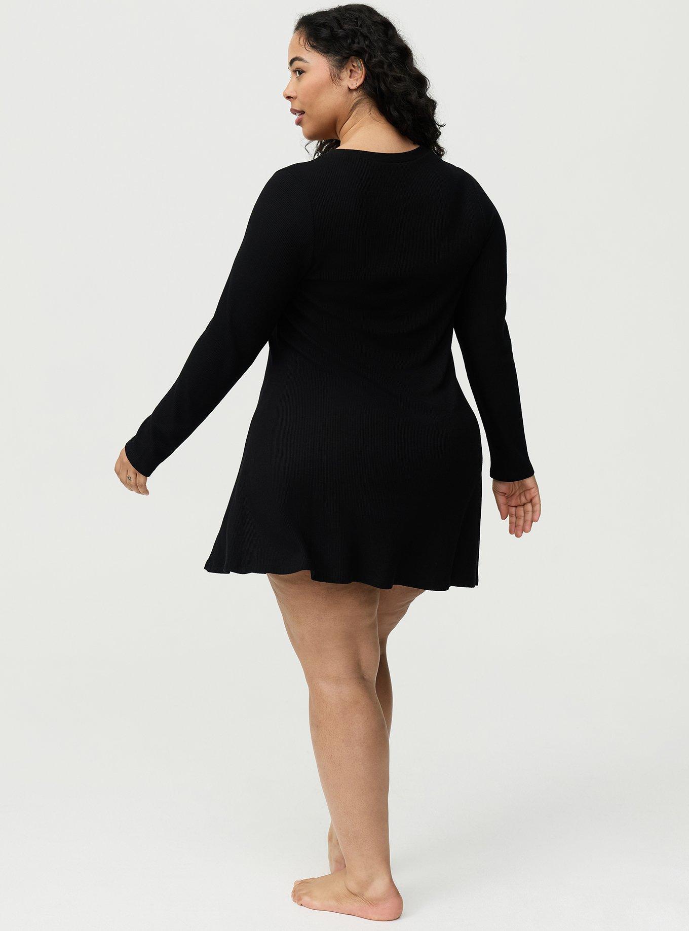 Plus Size - Baby Waffle Sleep Henley Gown - Torrid