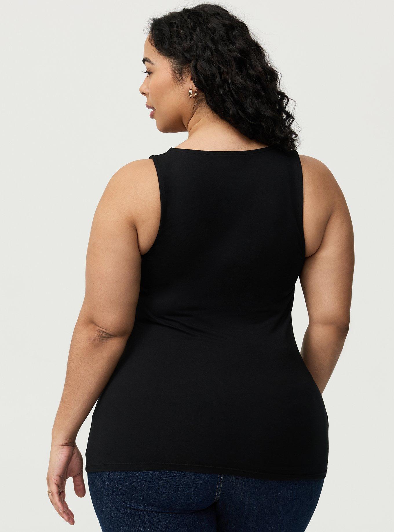 Plus Size - Foxy Deep V Chain Lace-Up Top - Torrid